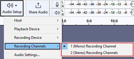 Change recording settings - Learning Audacity