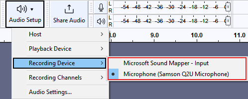 Change recording settings - Learning Audacity