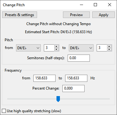 Change tempo, speed, and pitch - Learning Audacity