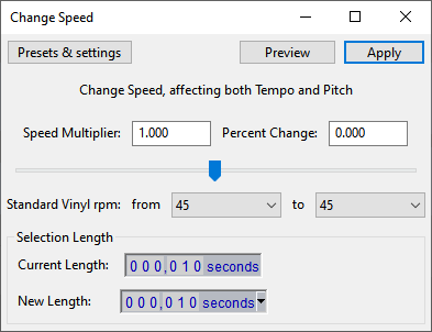 Change tempo, speed, and pitch - Learning Audacity